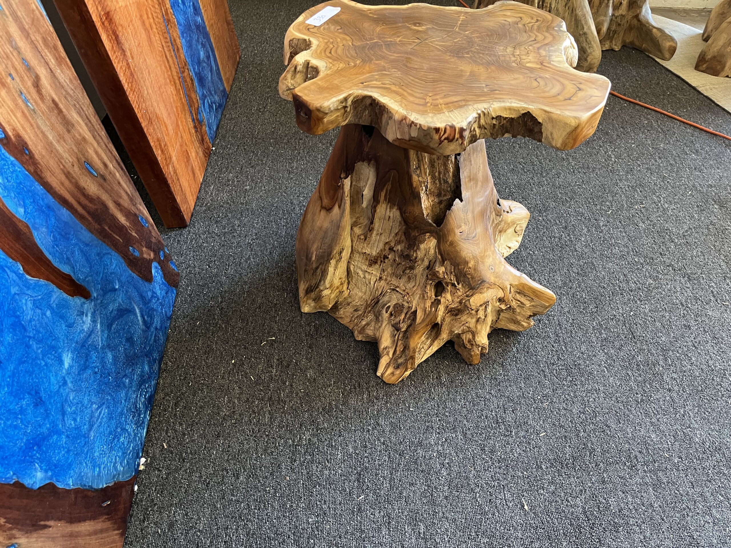 Teak Root Stool - epoxytablesonline.com
